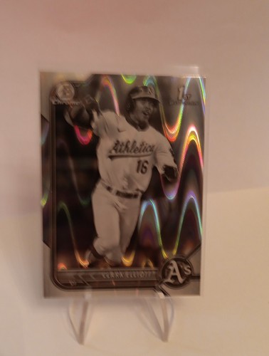 Clark Elliott 2022 1st Bowman Chrome BDC-85 Black & White Ray Wave | eBay