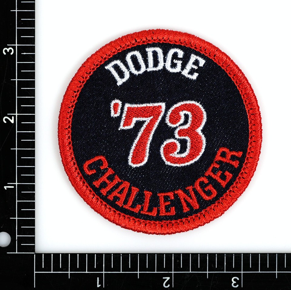 1973 Dodge Challenger Embroidered Patch Black/Red Iron-On Sew-On Hat ...
