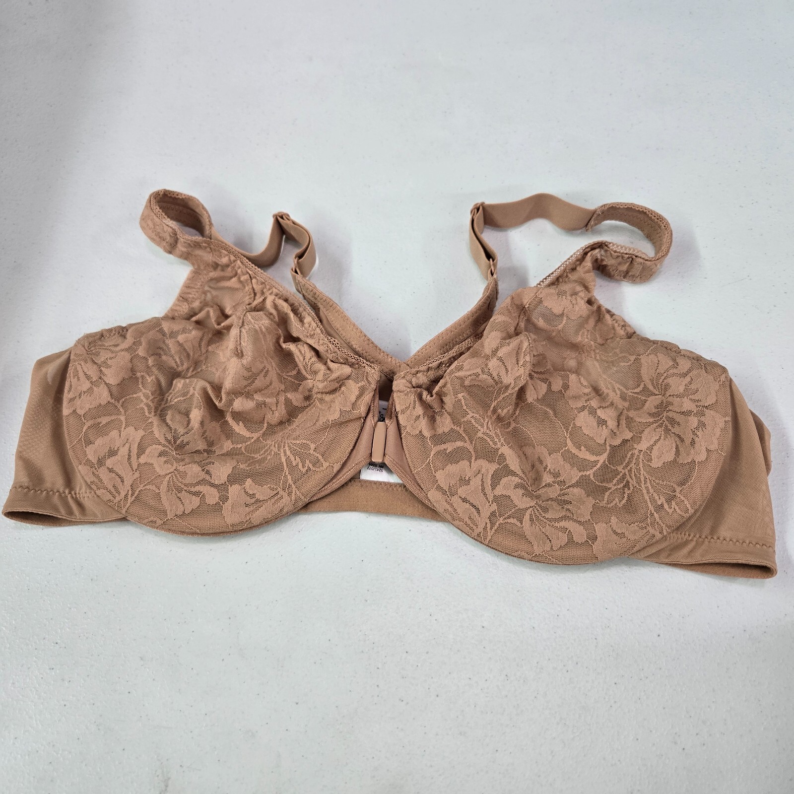 Glamorise Women Bra 42C Brown Minimizer Lace Unlined Underwire Front ...
