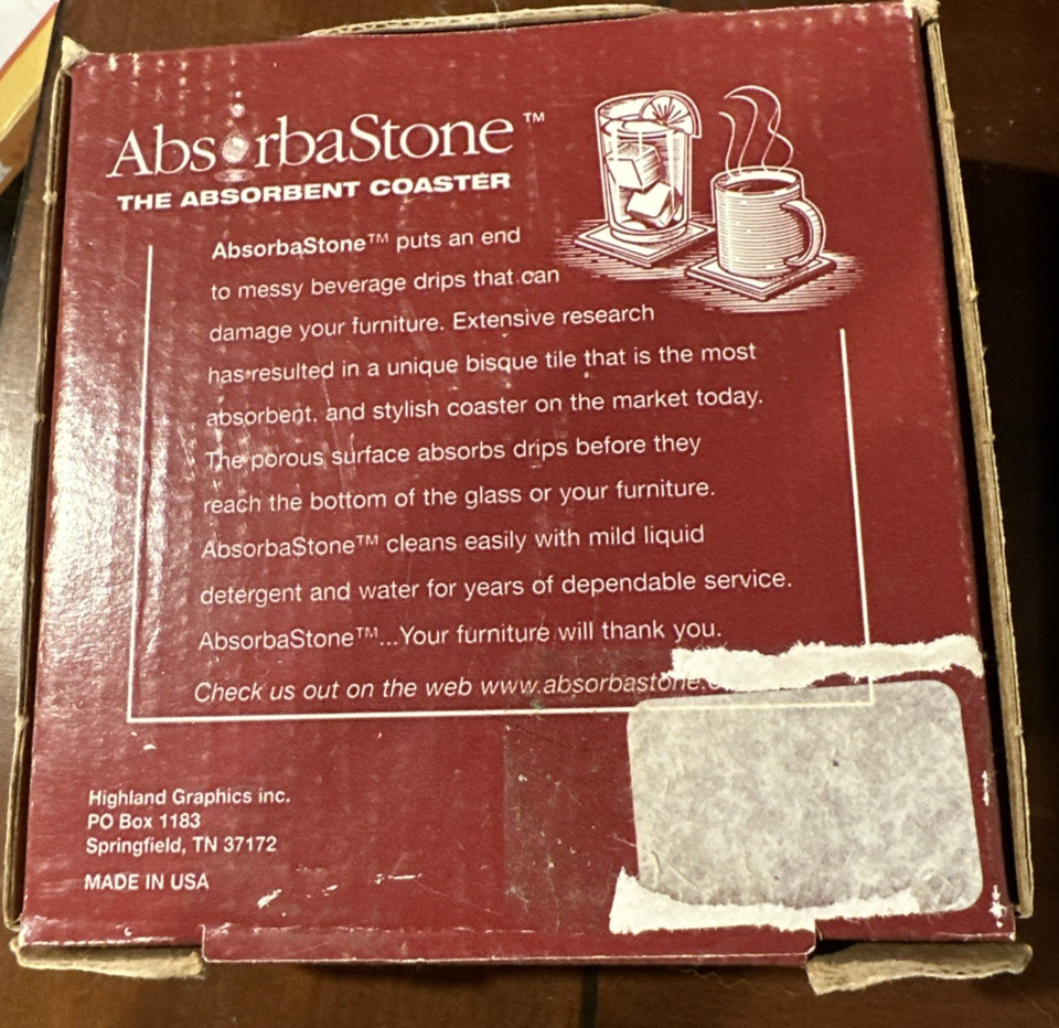 Stone Art Absorbent Stone Coasters Lighthouse Chair Set Of 4 in Box ...