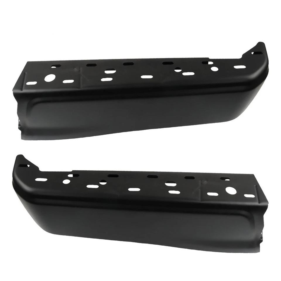 2PCS Rear Bumper Face Bar End Caps Black w/o Sensor Hole Fit for Ford ...