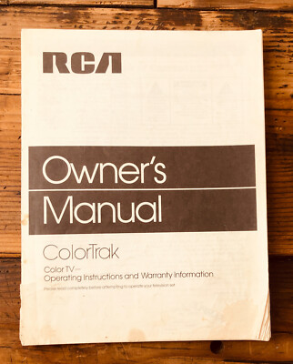 RCA COLORTRAK 1988 33pg Owner / User Manual *Original* | eBay
