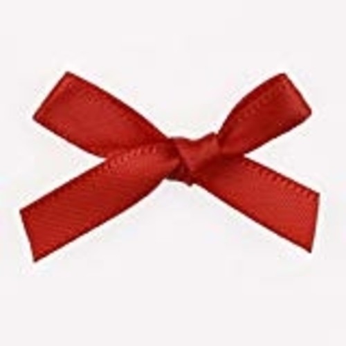 7mm Red Satin Mini Ribbon Bows in Packs of 10 or 100 - Craft, Gift ...