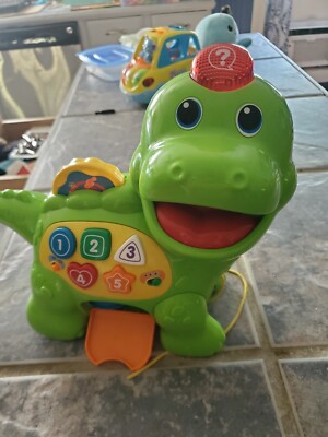 VTech Chomp and Count Dino 7 Coins Works Great Pristine Dinosaur ...