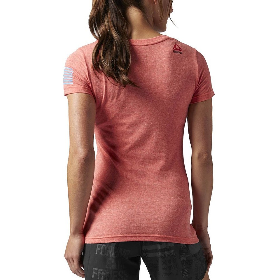Reebok Women's Crossfit Graphic Crew FEF Red Tee Shirt AJ1776 | eBay