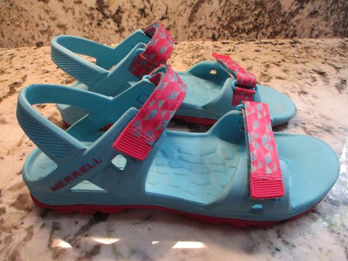 Merrell Hydro Drift Sandals Womens 6 Blue Pink Strap Water Shoes Hiking ...