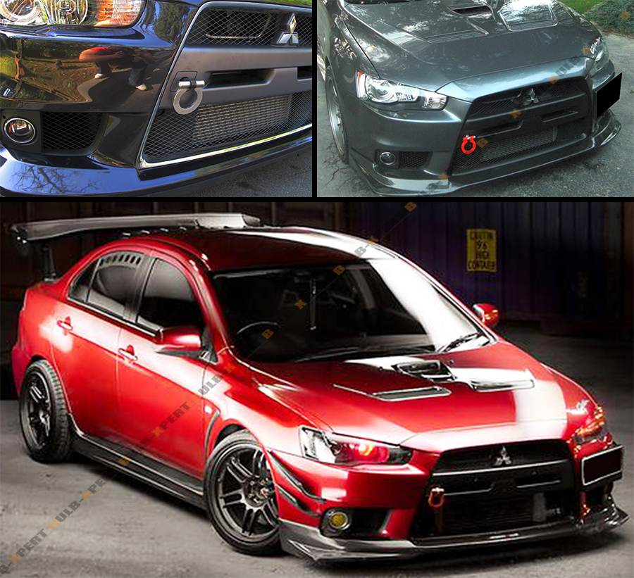 FOR 2008-16 LANCER EVO X 10 MR BLUE FRONT/REAR FOLDING SCREW ON RACING ...