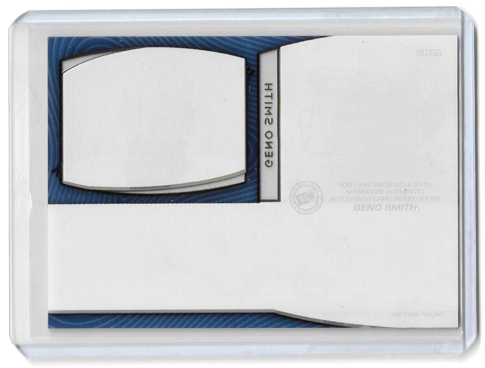GENO SMITH 2013 Press Pass Showcase #SC-GS RED INK AUTOGRAPH /99 ...