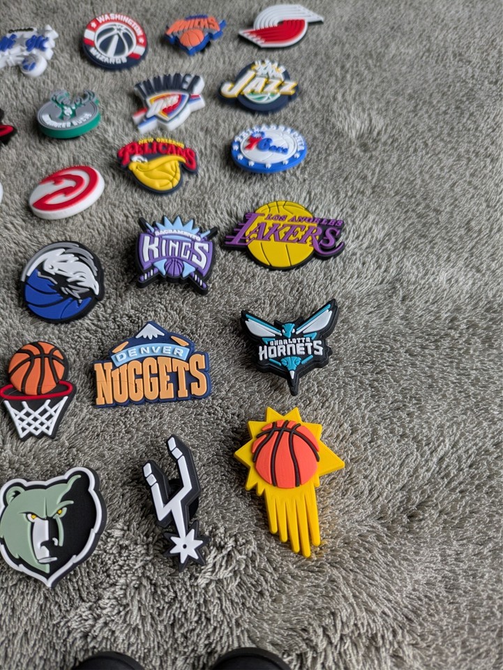 NBA Basketball Teams Shoe Charms Wristbands Crocs Jibbitz Style 36 New ...