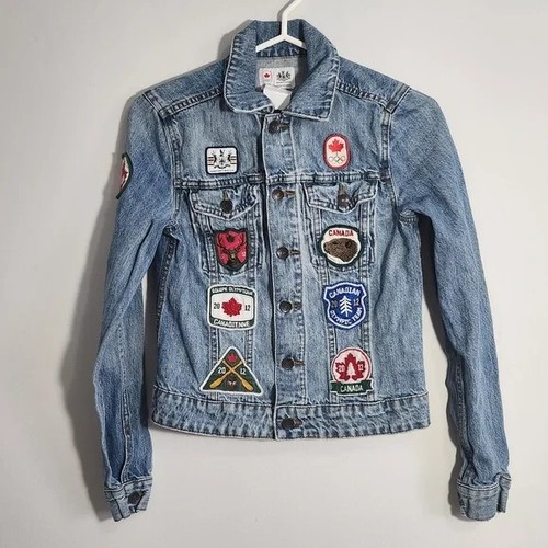 Team Canada Hudson's Bay Company Denim Jean Jacket 2012 Olympics HBC Women's S | eBay