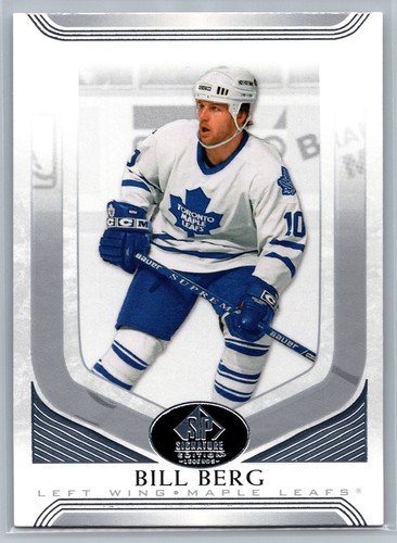 2020-21 SP Signature Edition Legends #155 Bill Berg Toronto Maple Leafs ...