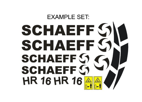 Sticker, aufkleber, decal - SCHAEFF HR 8, 12, 14, 16, 18, 20, 26, 30 ...