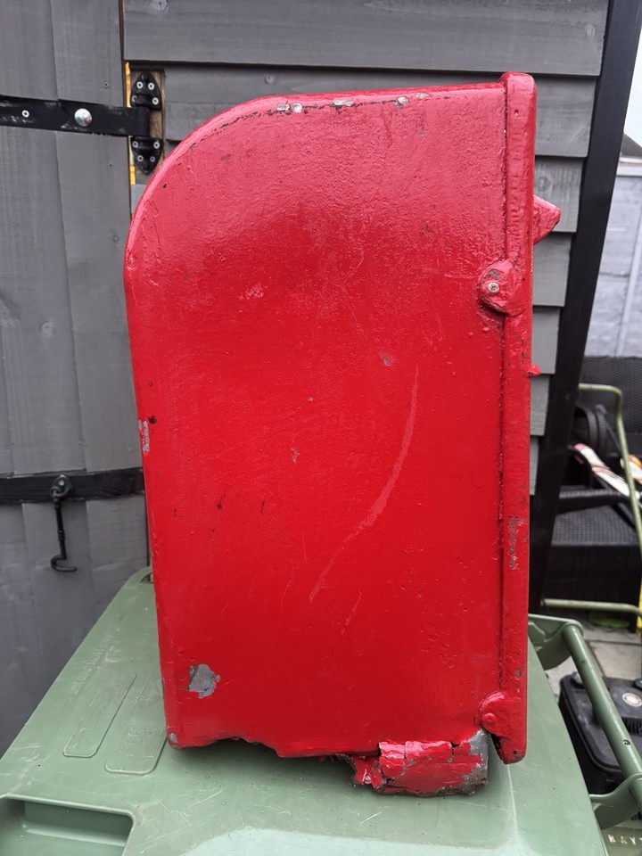 Royal Mail Post Box Cast Iron ER Red Decommissioned | eBay UK