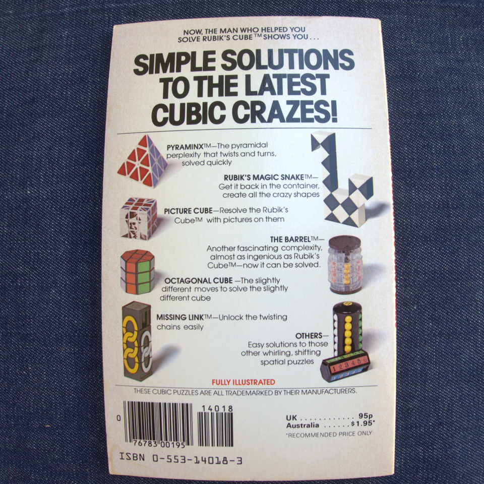 Vintage 1982 The Simple Solutions to Cubic Puzzles by James G Nourse ...