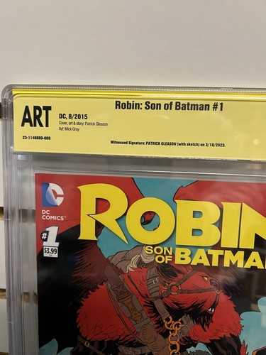 Robin: Son of Batman #1 Signed & Remarked by Patrick Gleason Graded ...