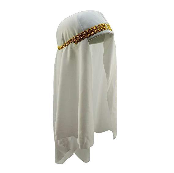 ARABIAN SHEIK COSTUME HAT HEADPIECE DESERT PRINCE ARAB SULTAN KEFFIYEH ...