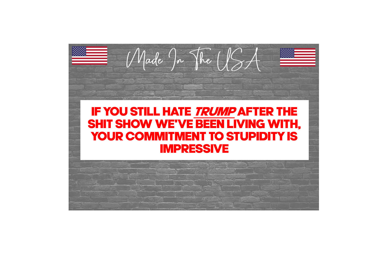 Commitment To Stupidity Sticker Decal Anti-Biden Bumper Sticker 8" | eBay