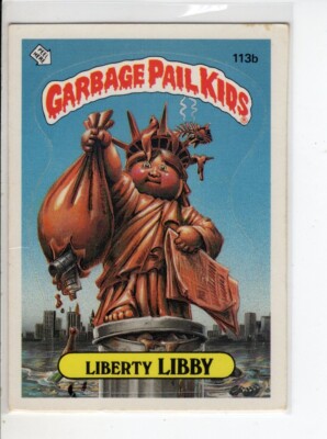 LIBERTY LIBBY BARBER TOPPS GARBAGE PAIL KIDS CARD SERIES 3 #113B USED ...