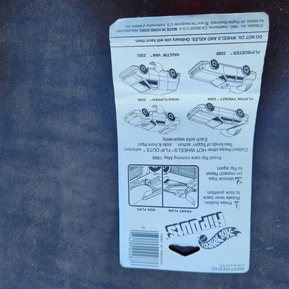 1985 Hot Wheels Vintage Fliproarin Flip-Outs Series #2287 - Silver 1:64 ...