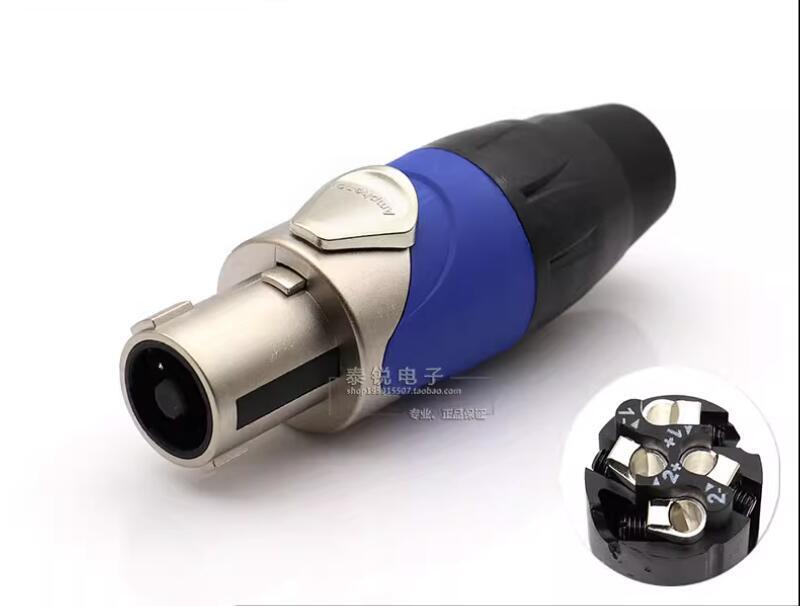 Amphenol SP-4-FN Four-Core Professional Speaker Plug for Audio Cable ...
