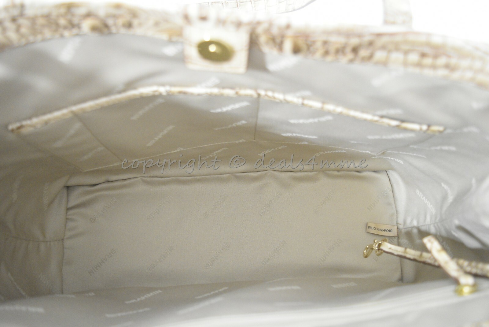 NWT Brahmin Medium Julian Embossed Leather Tote/Shoulder Bag in Oasis ...