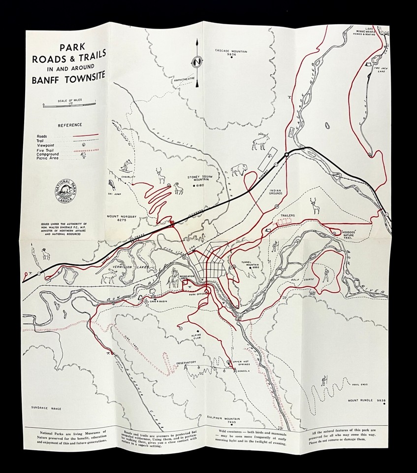1970s Banff Townsite Parks Roads Trails Vintage Canada Park Travel ...