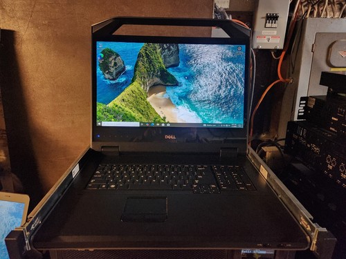 Dell KMM FPM185 18.5" Server Rack Console LCD Monitor with Rails | eBay