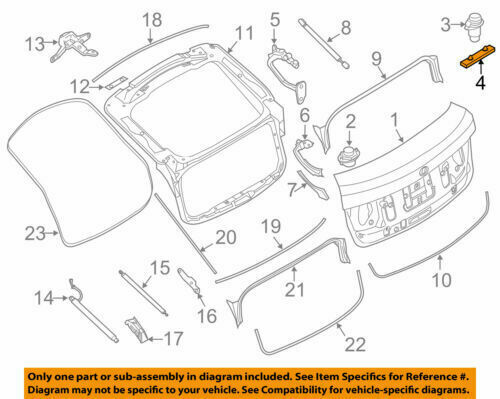 BMW 51247248297 Genuine OEM Factory Original Trunk Lid Stop for sale ...