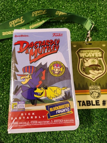 Funko DICK DASTARDLY Muttley SDCC Exclusive 2023 Blockbuster Rewind ...