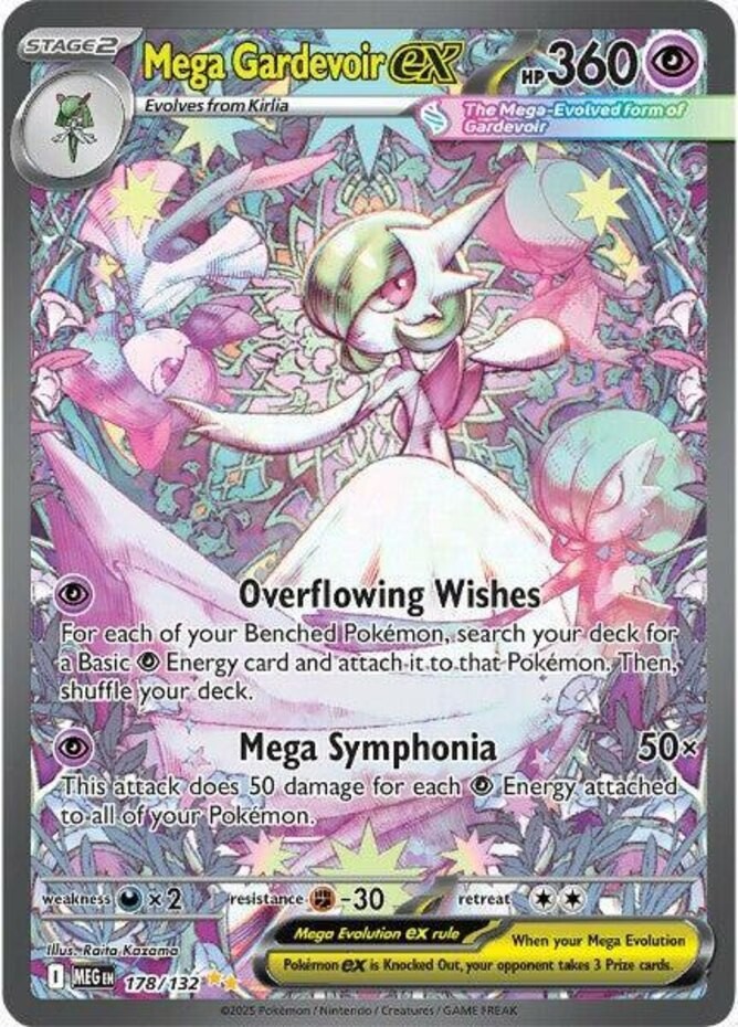 NM-Mint Mega Gardevoir ex - 178/132 - Special Illustration Rare Pokemon ...