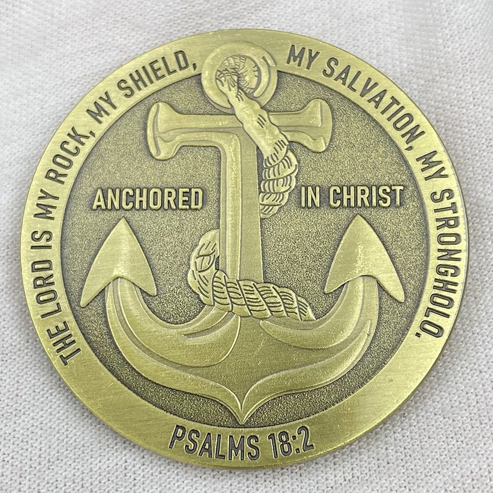 Christian Challenge Coin Anchored in Christ Biblical Coin Token ...