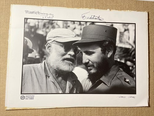 Ernest Hemingway And Fidel Castro Autograph Signed Print Photograph ...