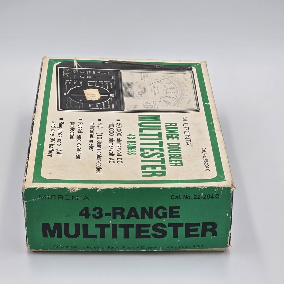 Micronta 22-204c Range Doubler Multi-tester 43 Ranges 50,000 Ohms/Volts ...
