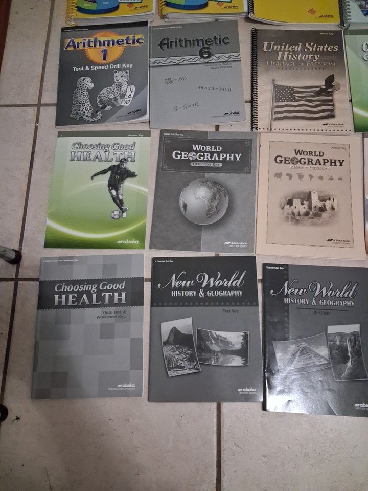 Abeka Grade 6 Lot Of 21 History Geography Arithmetic Math Health ...