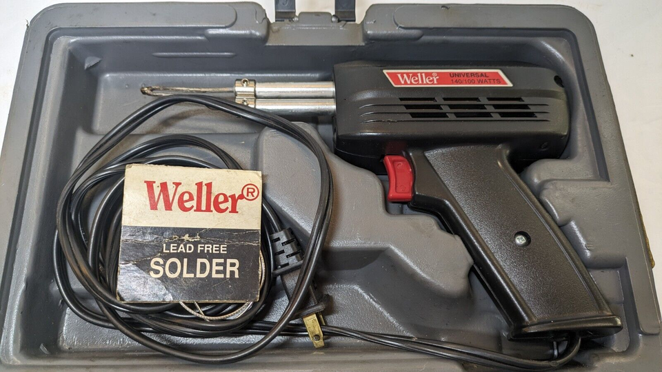 WELLER 8200 MULTI PURPOSE SOLDERING IRON GUN KIT 140-100 WATTS IN CASE ...