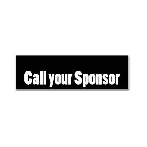 Call your Sponsor AA Sticker Decal na big book recovery | eBay