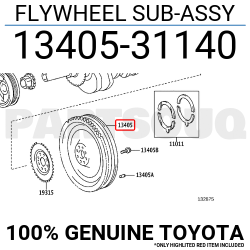 1340531140 Genuine Toyota FLYWHEEL SUB-ASSY 13405-31140 | eBay