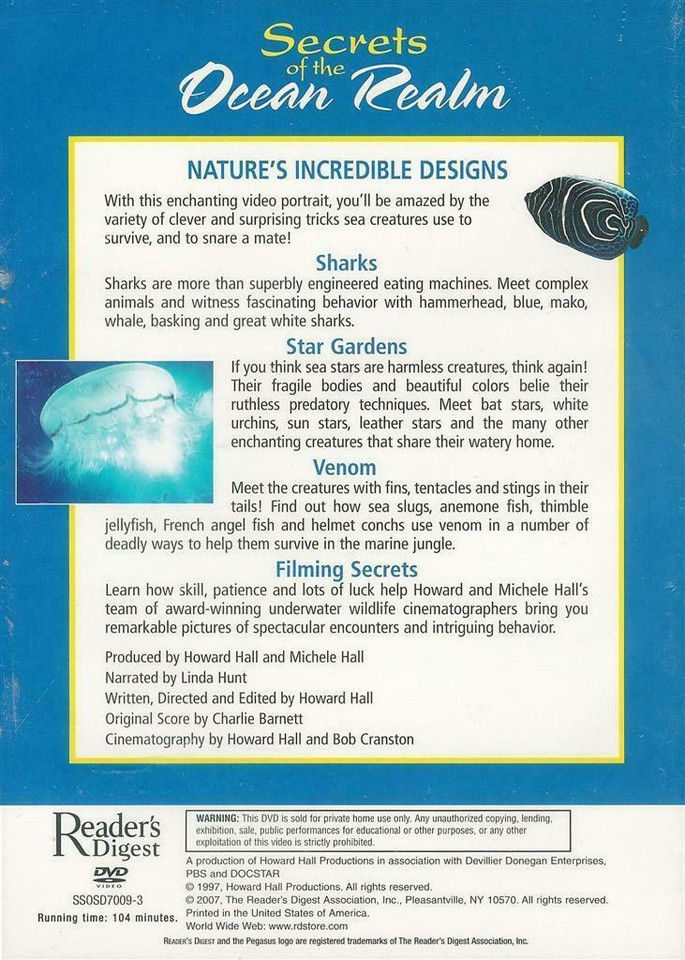 Reader's Digest Secrets of the Ocean Realm (3 DVD Set) Encounters of ...
