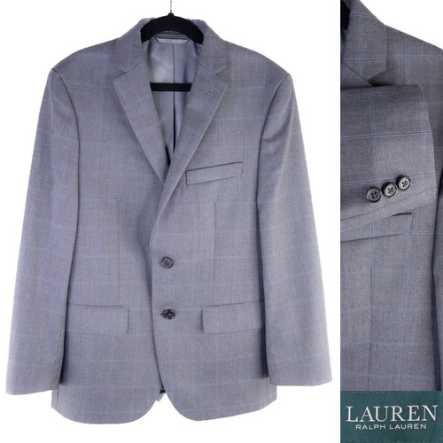 Lauren Ralph Lauren Boys Sports Coat Jacket Windowpane Gray 14R | eBay