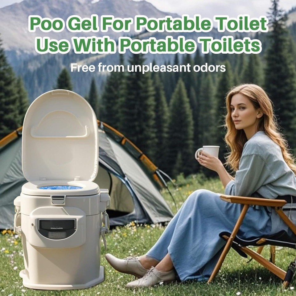 Poo Gel for Portable Toilet for Camping - 28 Packs Camping Toilet Bags ...