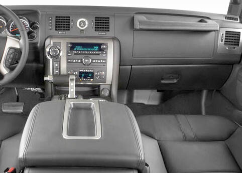 Fits 08-09 Hummer H2 Dark Gray Real Leather Center Console Lid Armrest ...