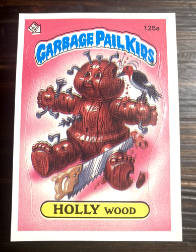 RARE! 1986 Topps GPK OS4 HOLLY Wood 125a- Double Vision ERROR! | eBay