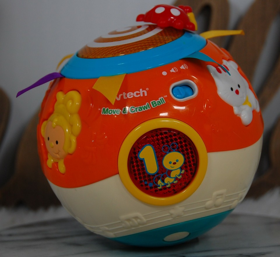 Vtech Move and Crawl Colorful Baby Self Rolling Music Light up Learning ...
