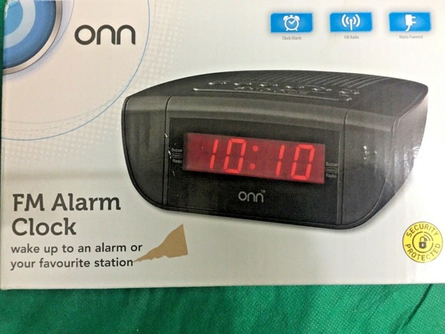 ONN Bedside Alarm Clock Radio Am & FM Snooze Sleep Red LED for sale ...