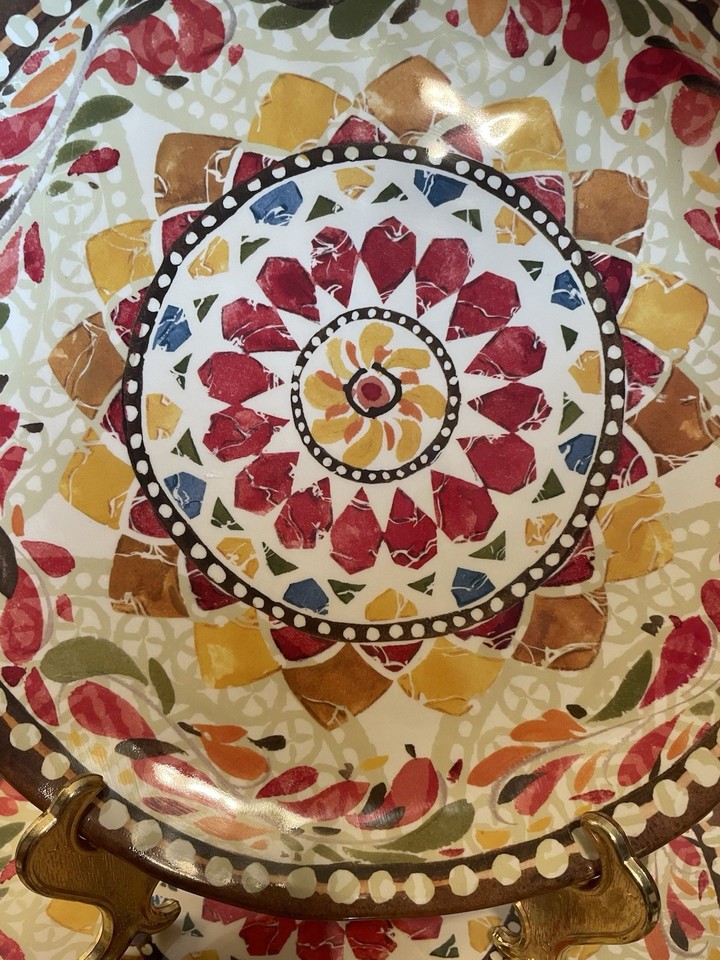 Set of 5 Pottery Barn Melamine Italian Mosaic Barcelona Large Dinner ...