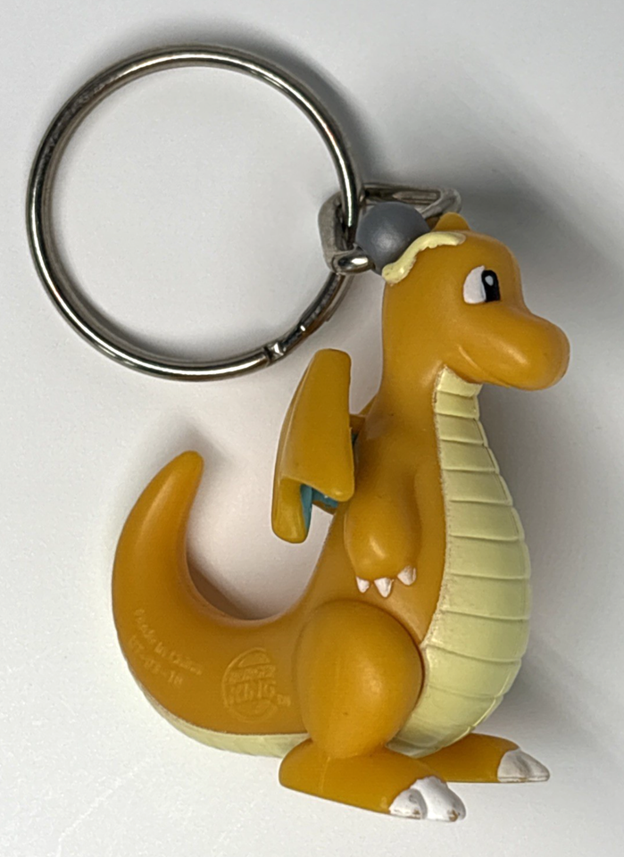 Vintage 1999 Dragonite Pokemon Burger King Kids Meal Keychain Figure w ...