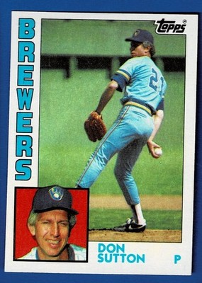 1984 Topps Don Sutton baseball card - Blank Back - Milwaukee Brewers | eBay
