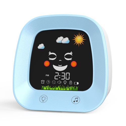 Cartoon Design Kids Alarm Clock with Calming Sounds and Soft For Night ...