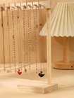 Solid Wood Necklace Display Rack Bracelet Jewelry Organizer Storage ...