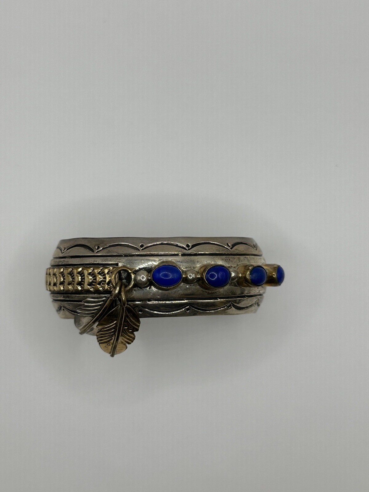 Signed AJ Platero Navajo Sterling Silver Cuff Bracele… - Gem